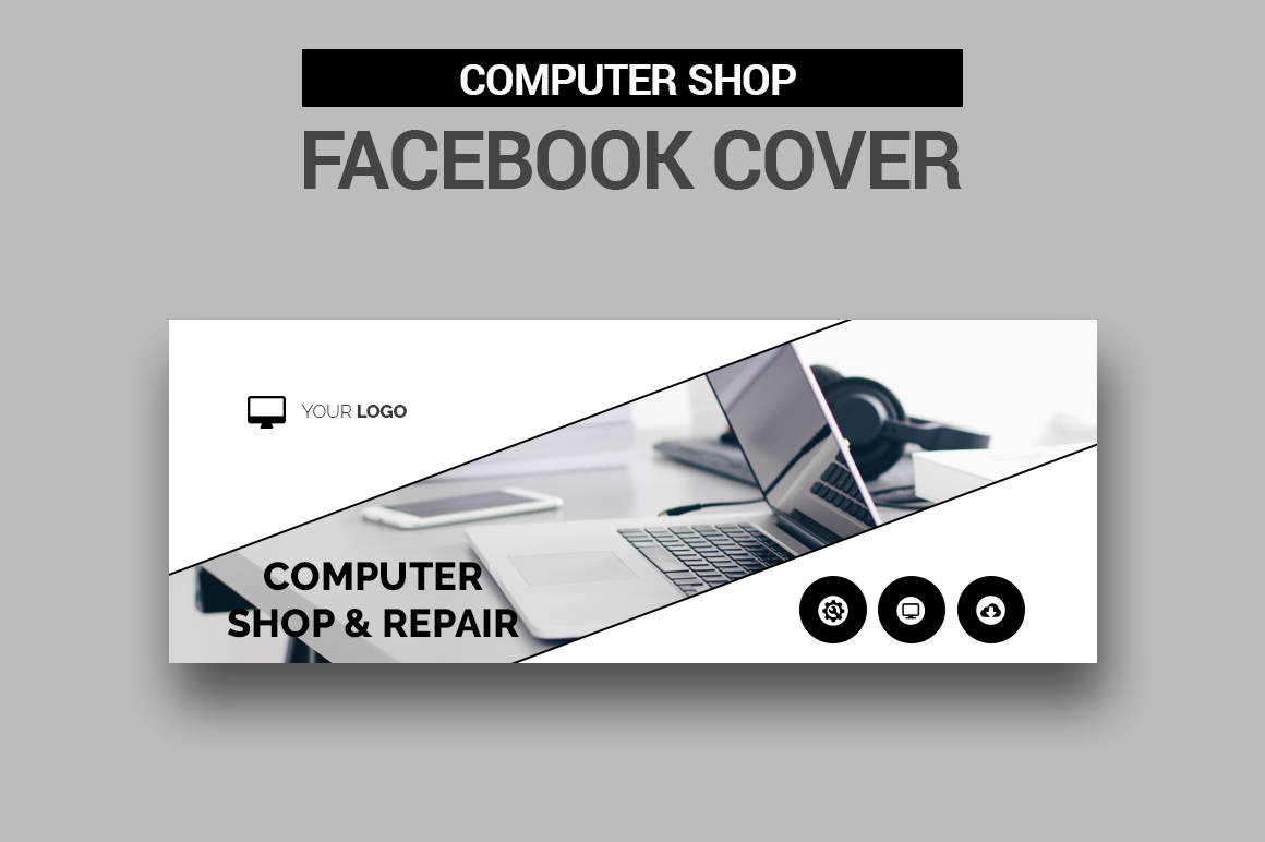 Computer Shop Facebook Cover, a Social Media Template by Creatricks