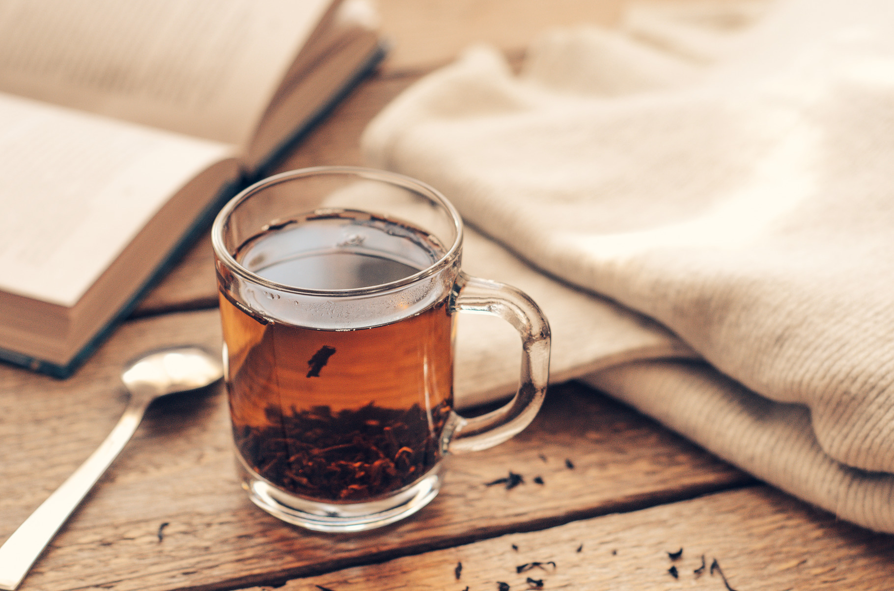 Cup with black tea. Cozy home., a Food & Drink Photo by Mellisandra