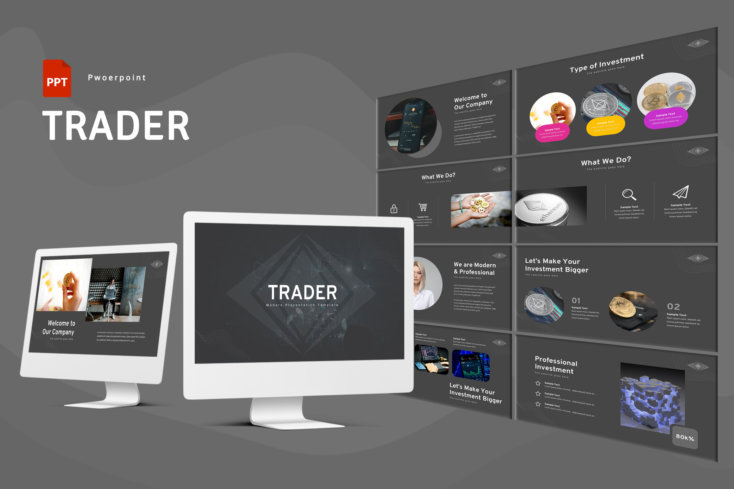 Trader - Powerpoint Template, a Presentation Template by AQR Studio