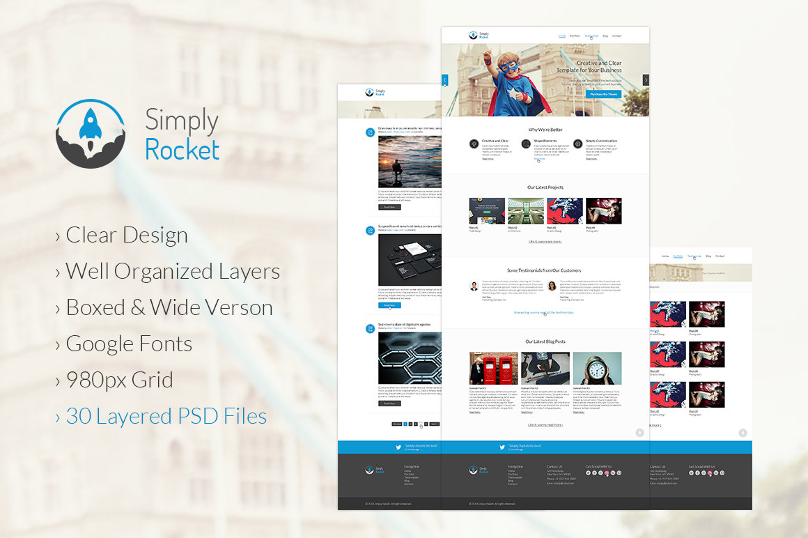 Simply Rocket | PSD Website Template, a Websites & App Template by ...