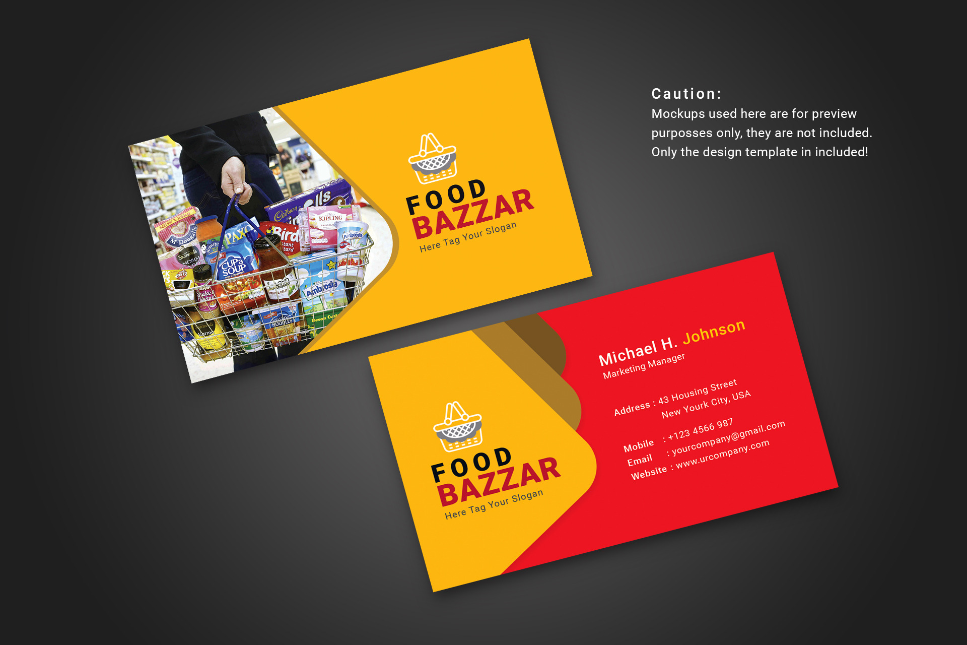 Food Shop Business Card, a Business Card Template by graphicsunday