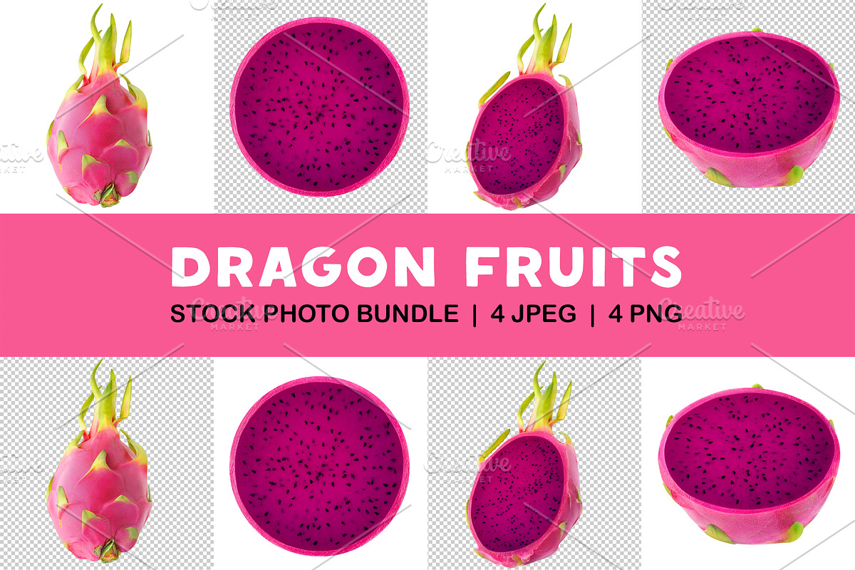 Red dragonfruit pieces, an Object Graphic by Fruits+Veggies
