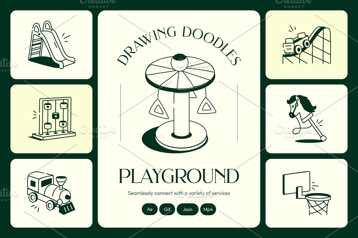 Animated Playground Drawing Art Set