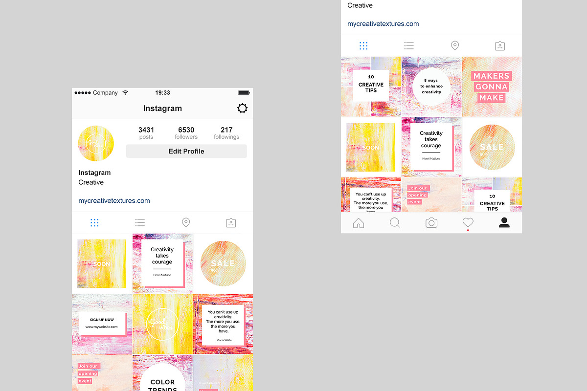 Creative Textures, a Social Media Template by Social Templates