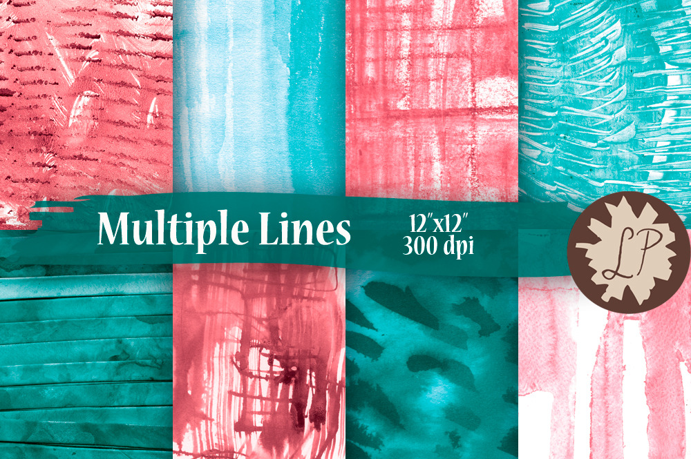 Hand Painted Lines, a Pattern Graphic by Liz Plummer