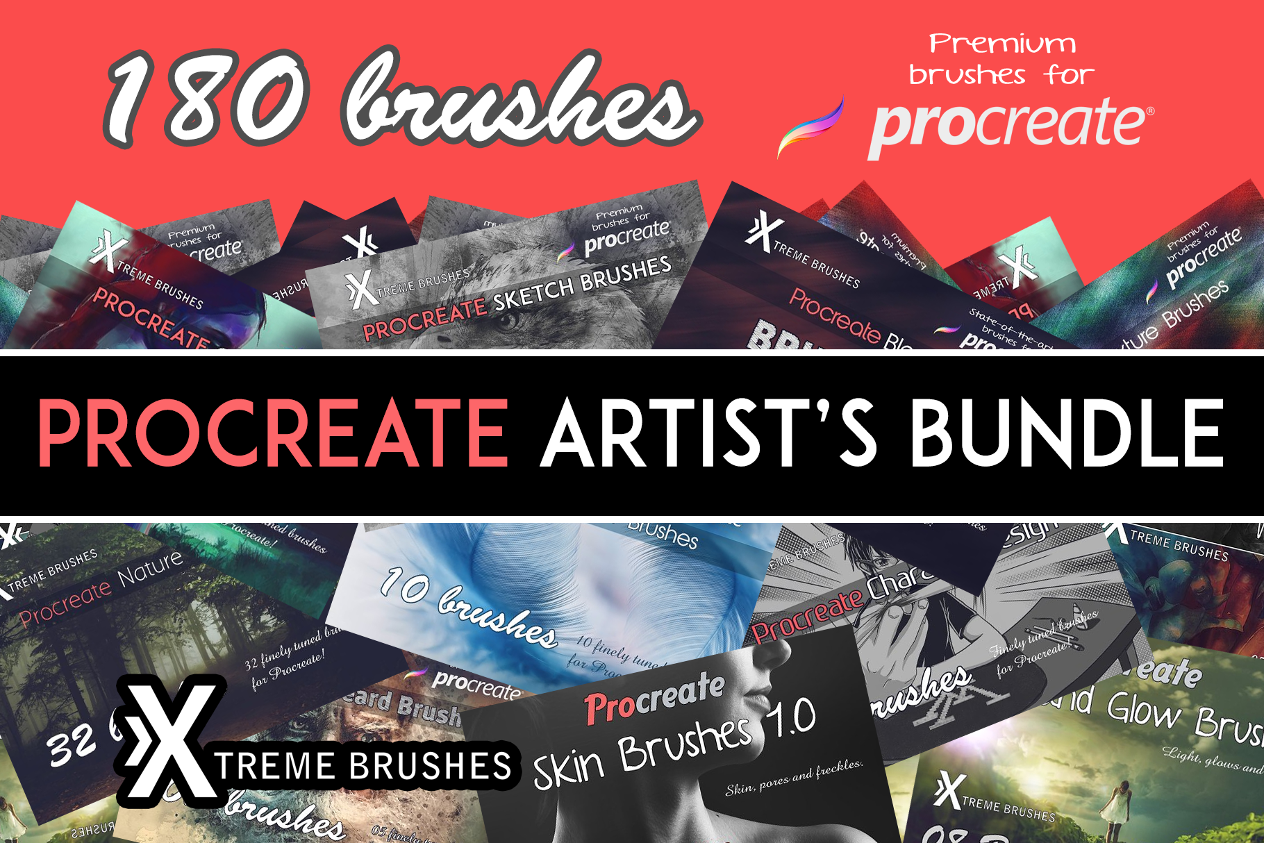 Procreate Artist's Bundle, a Brush Add-On by Extreme Brushes | Creative ...