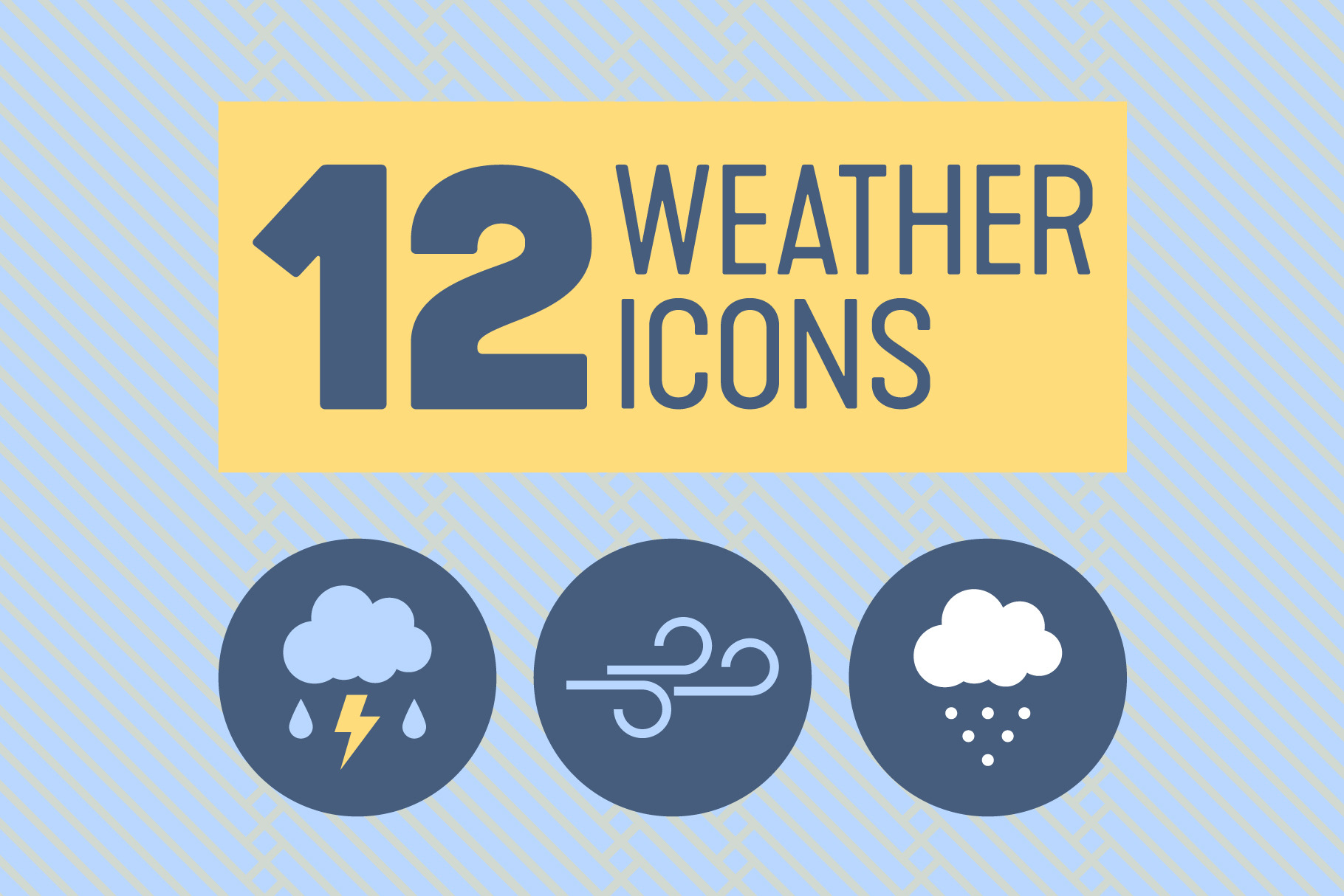 12 Weather Icons, an Icon by DefayDesigns