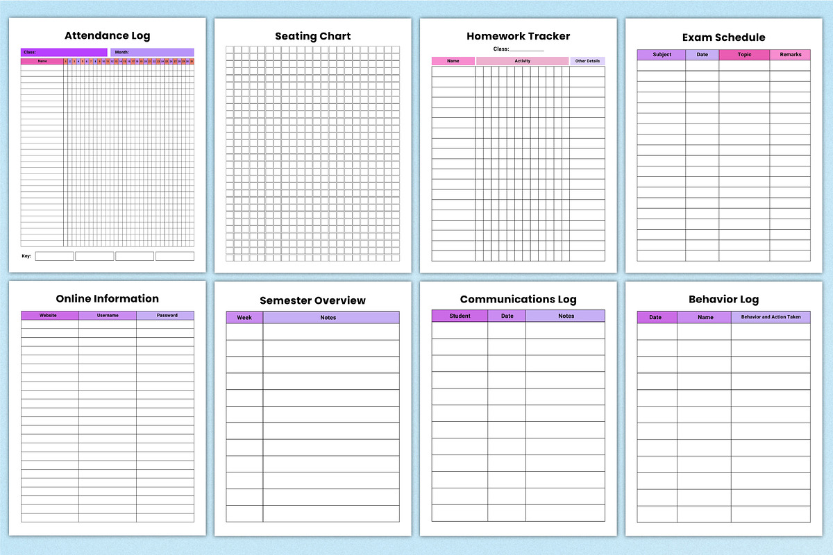 2026 Teacher Record Book