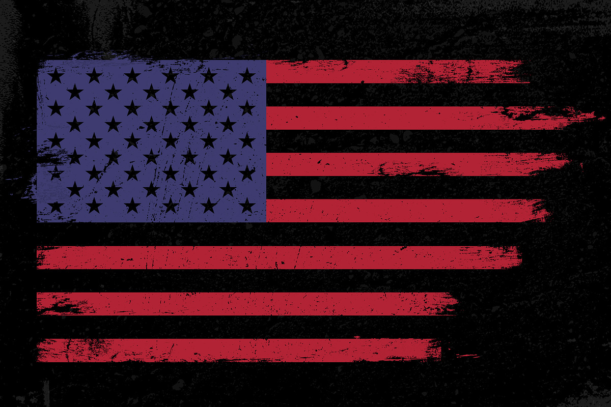 4 Distressed USA Flag, an Illustration by CCONCEPTLAB