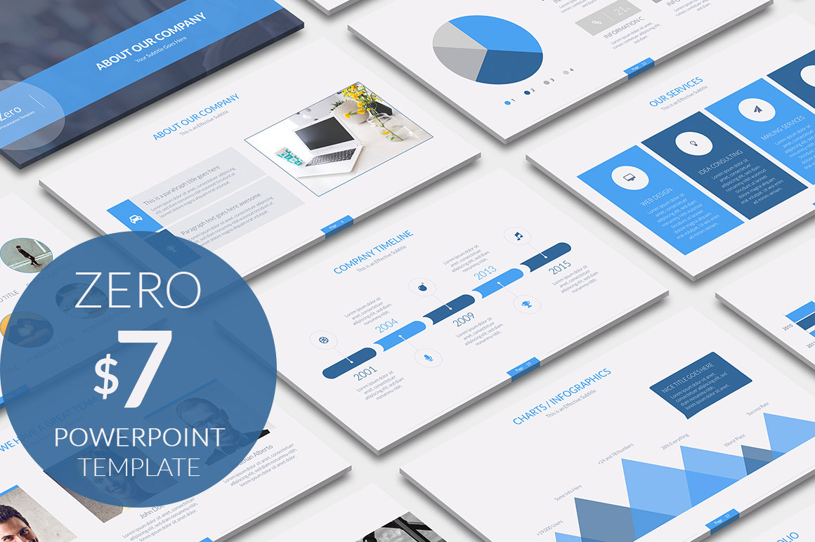 Zero Business Powerpoint Template, a Presentation Template by PreFactory