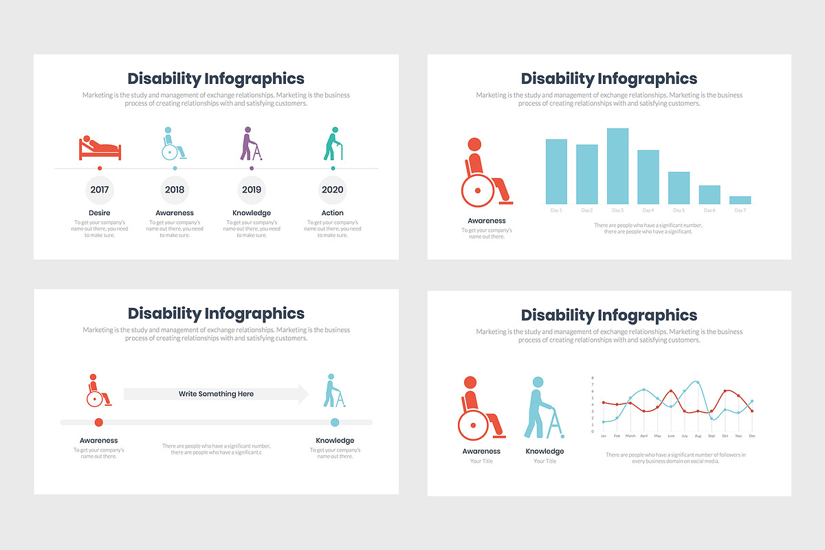 Disability Infographics Template, a Presentation Template by slidequest