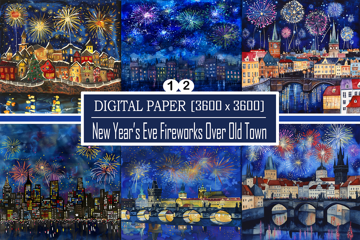 New Year’s Eve Fireworks Over Old Town