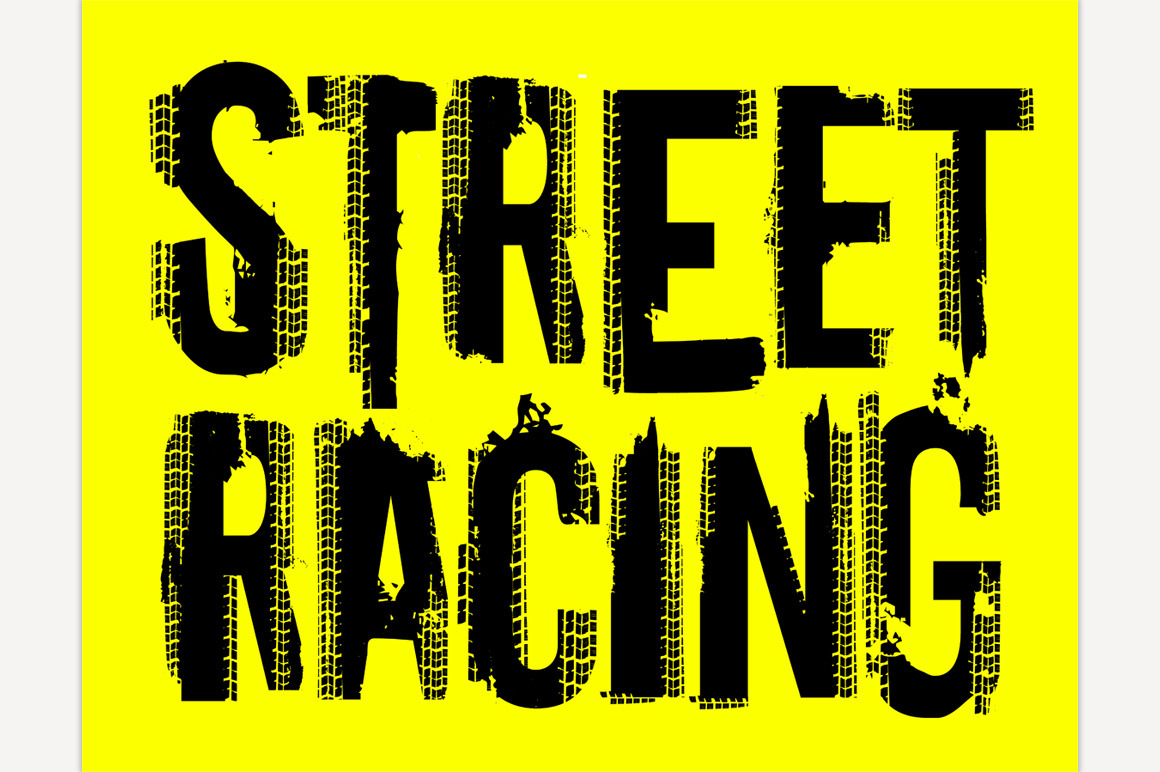 Street racing Lettering, a Texture Illustration by Anna's Shop