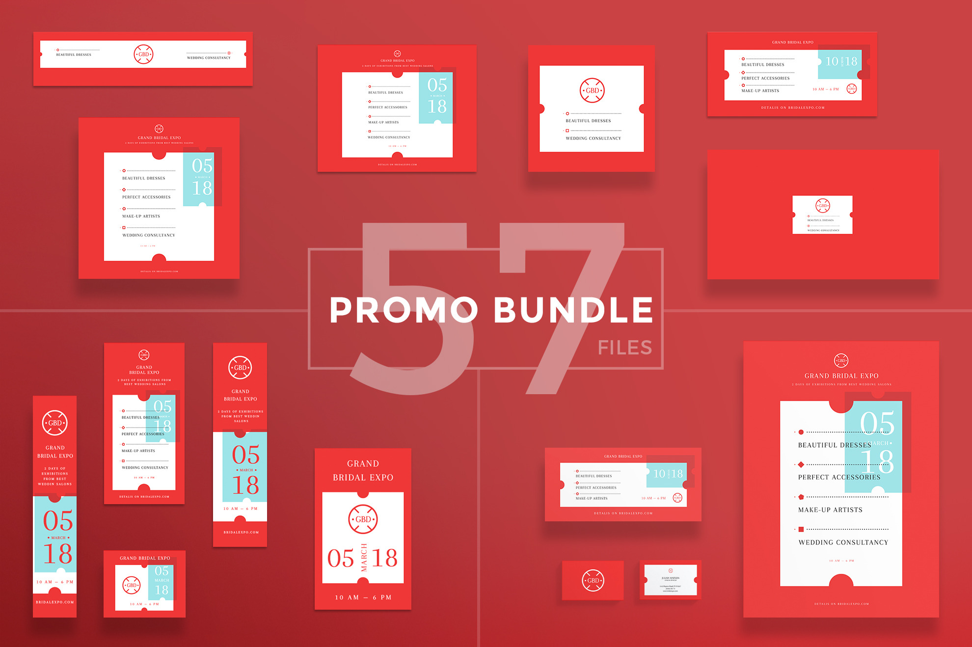 Promo Bundle | Bridal Expo, a Poster Template by Amber Graphics