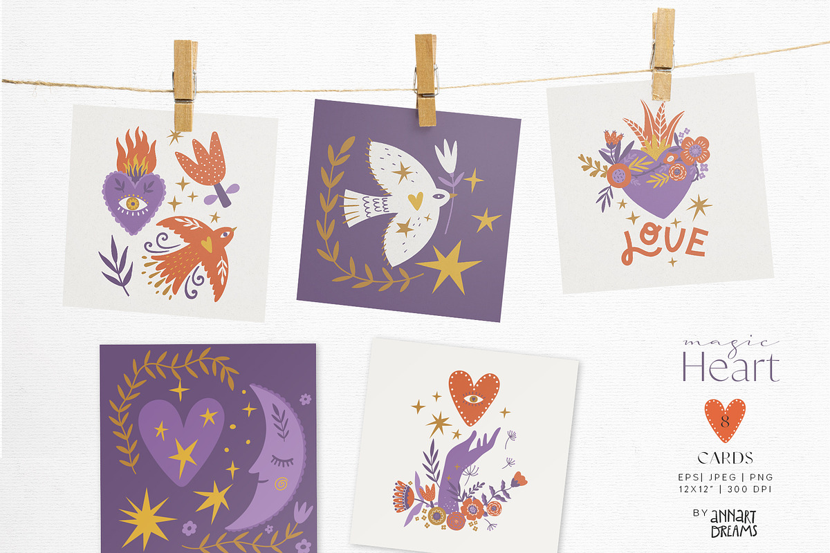 Magic Heart. Collection for lovers, an Animal Illustration by annartdreams