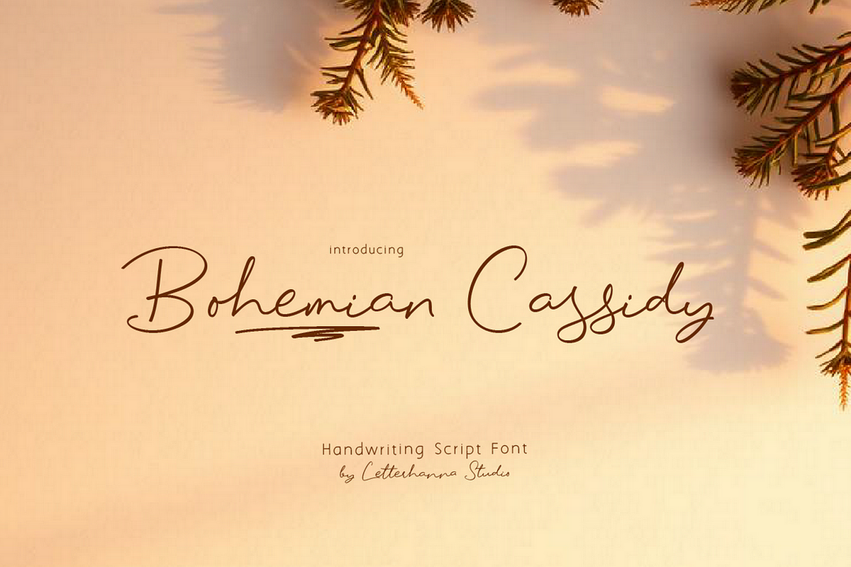 Bohemian Cassidy Font, a Handwritten Font by Letterhanna Studio | Creative Market