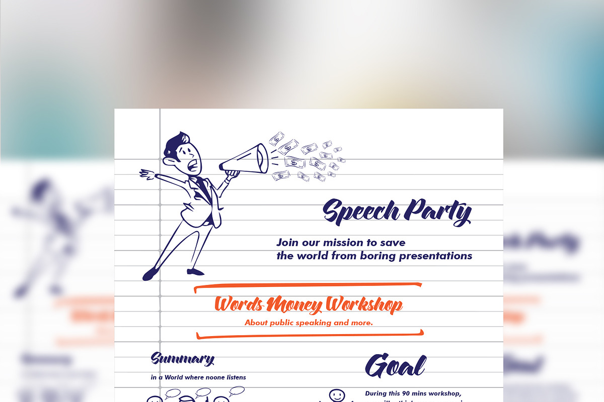 Handwriting Flyer Design, a Flyer Template by Sajida Salim