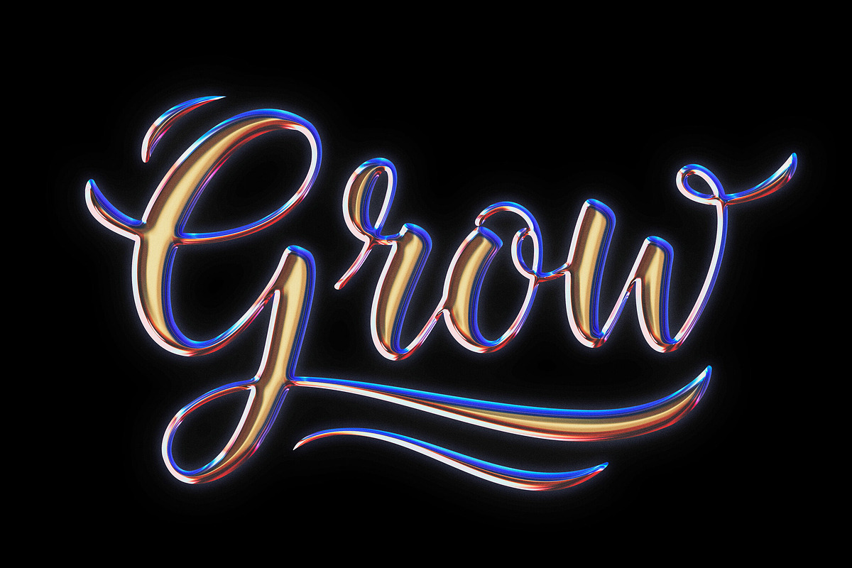 Chrome Text Effect, a Layer Style Add-On by Design Squad