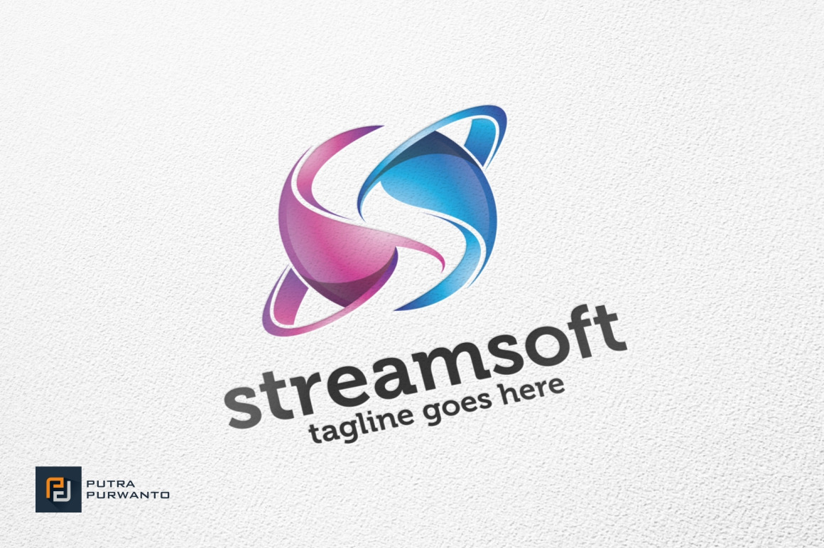 Streamsoft / Letter S - logo, a Branding & Logo Template by putra_purwanto
