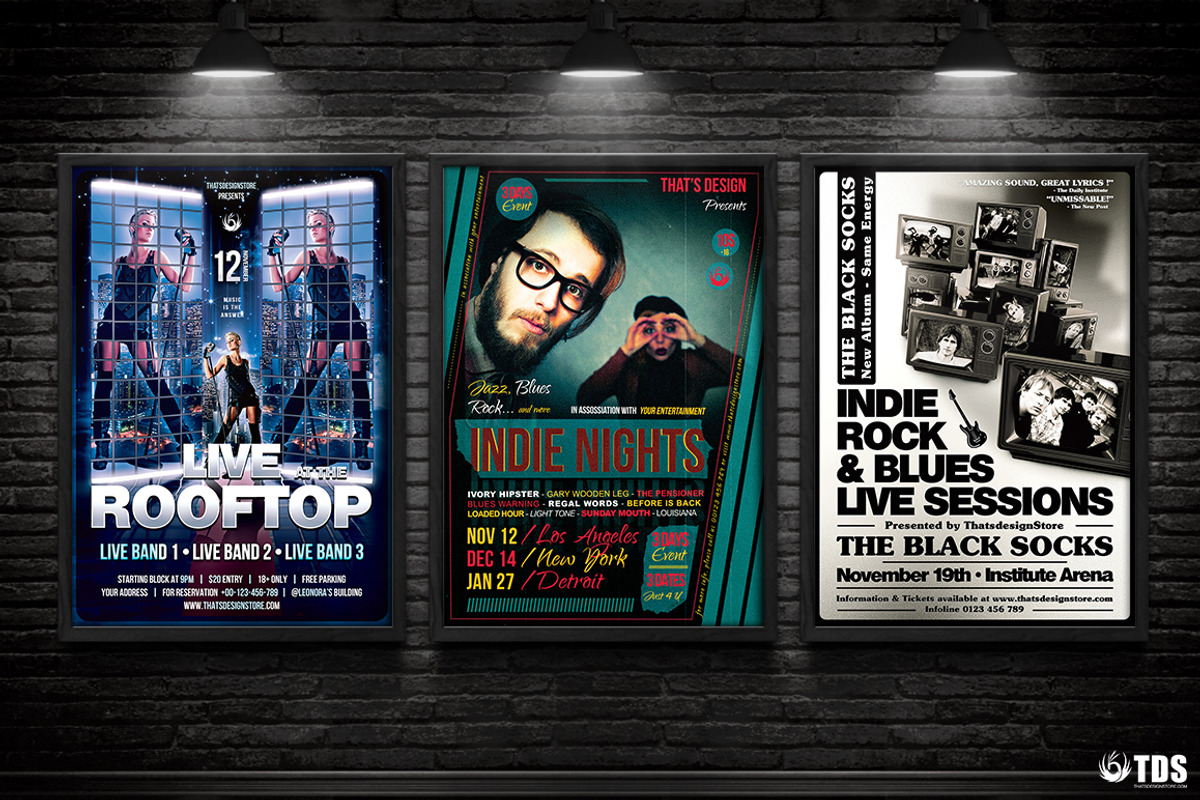 Concert Live Flyer Bundle V2, a Flyer Template by ThatsDesign Store ...