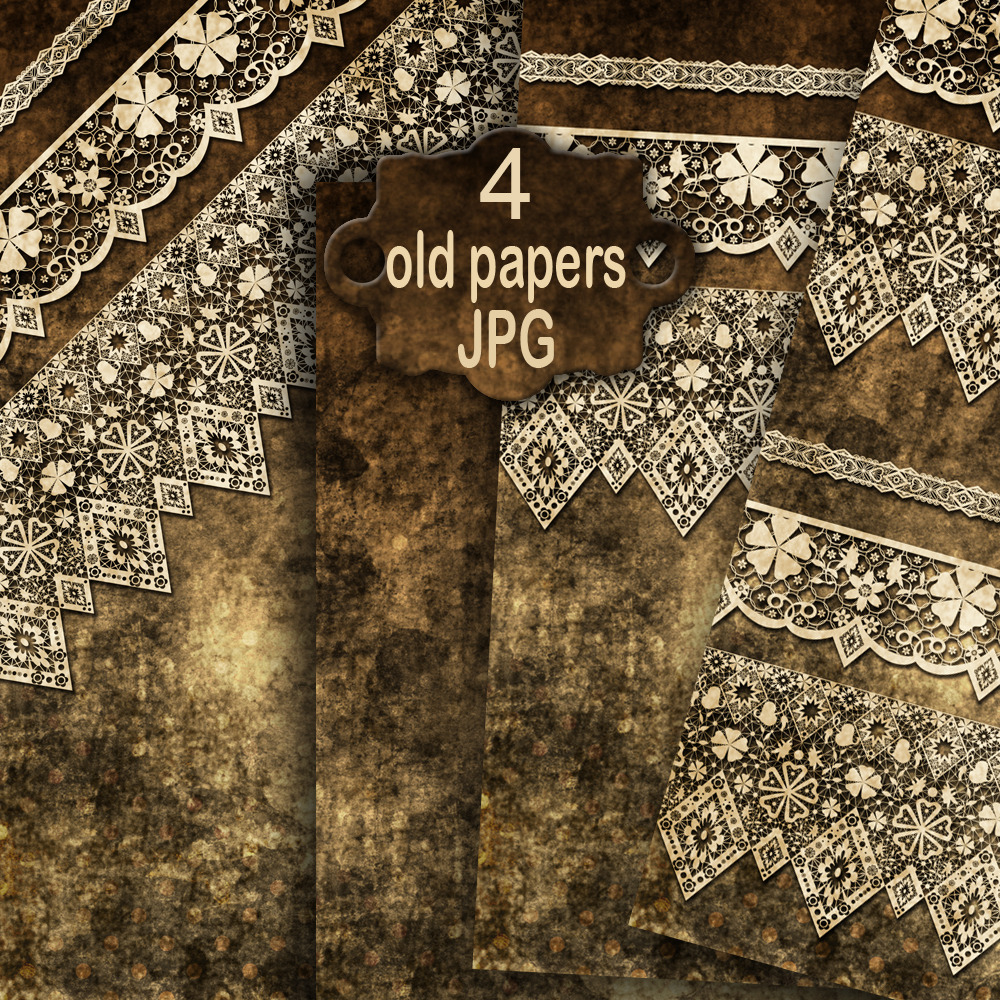 Set of 4 old paper. Scrapbooking., a Texture Graphic by Futurel