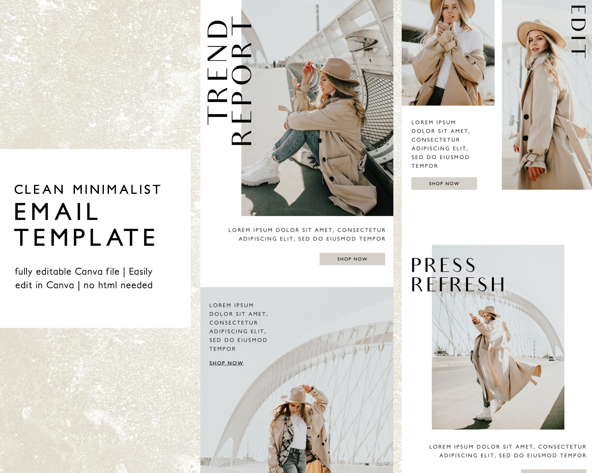 Modern Minimalist Email Template, an Email Template by KikiBunnyCreative