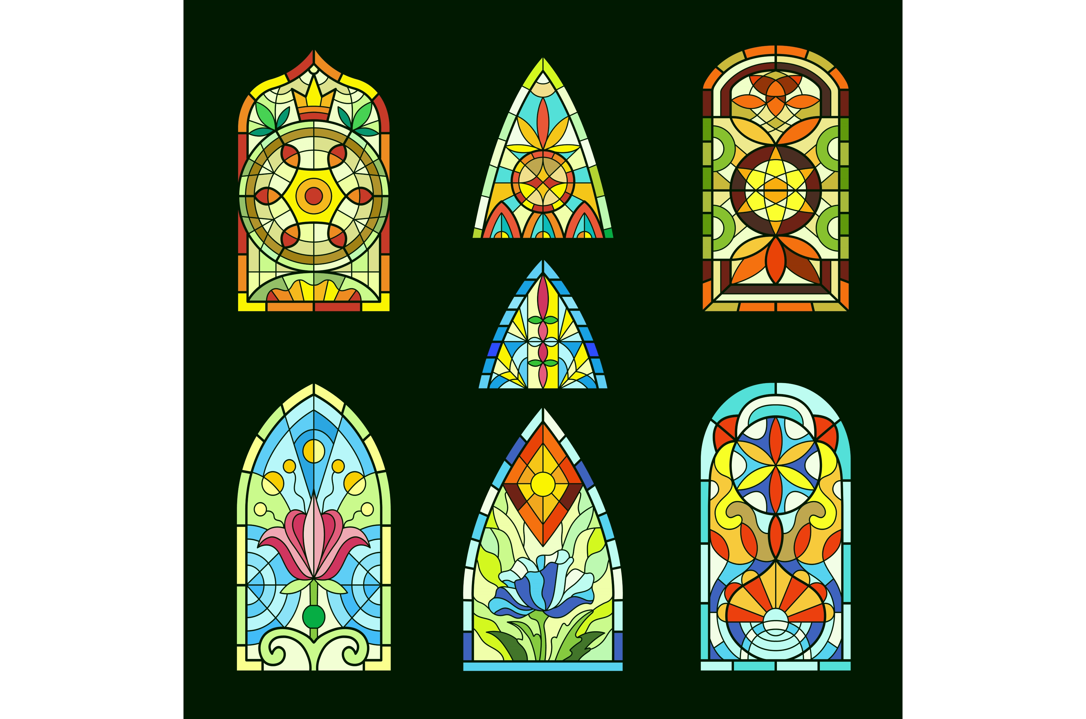 Stained glass windows. Church, a Background Graphic by Onyx