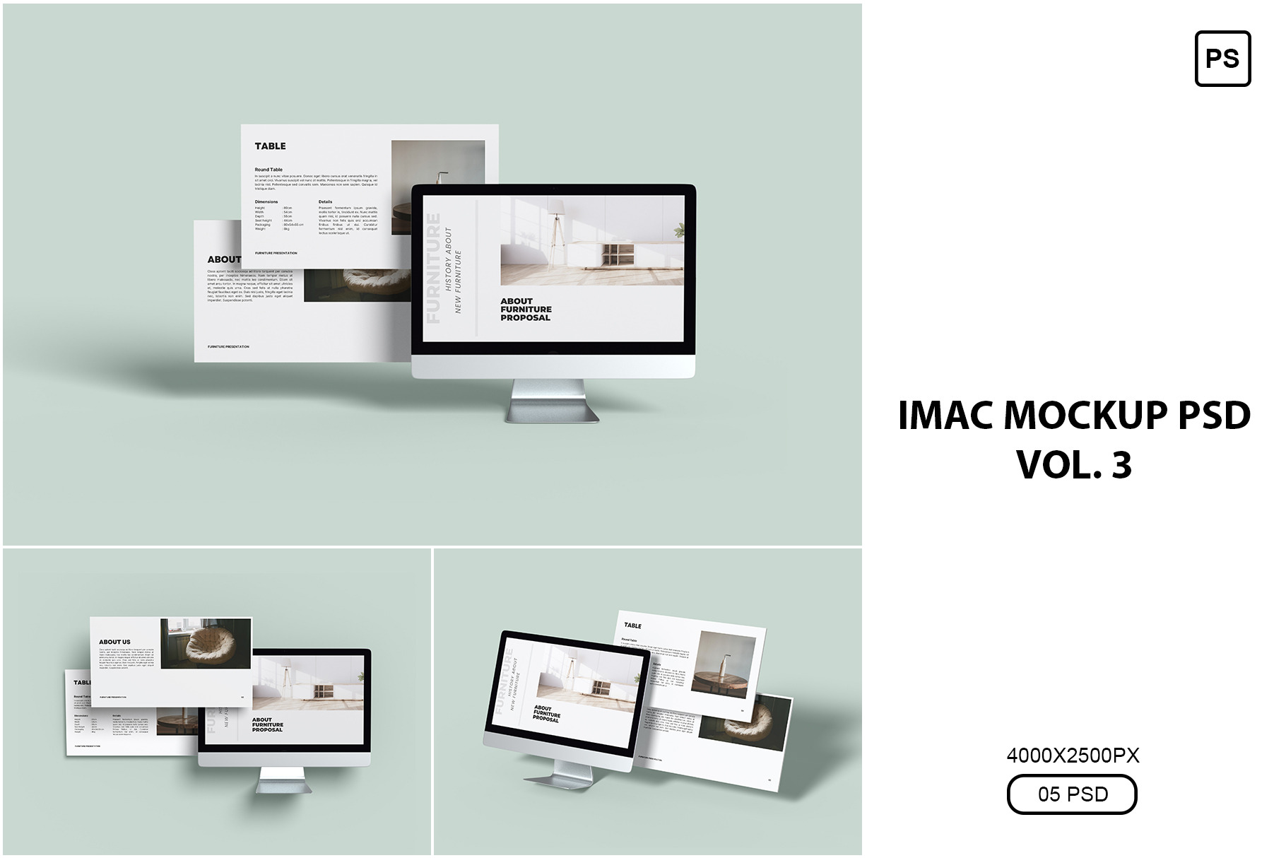 IMac Mockups PSD Vol. 3, a Mac Mockup by M.IQBALST