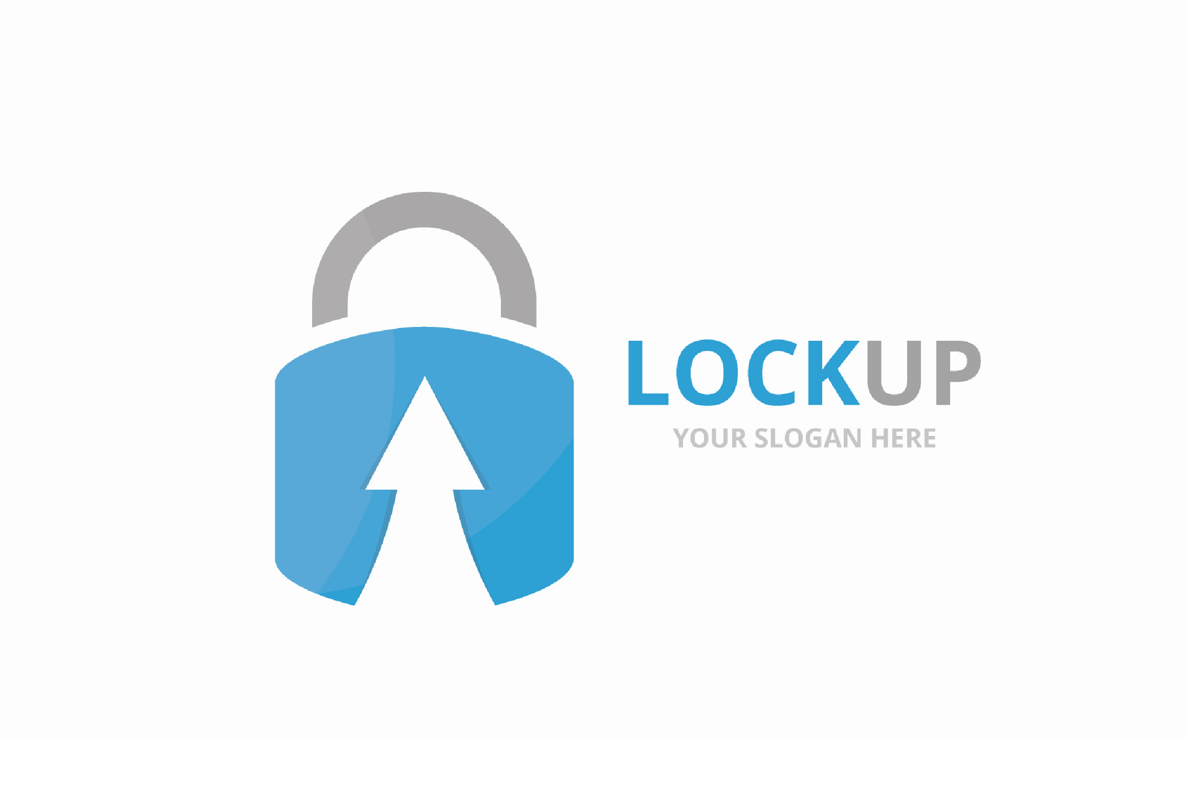 Vector lock and arrow up logo, a Branding & Logo Template by GraphiShop