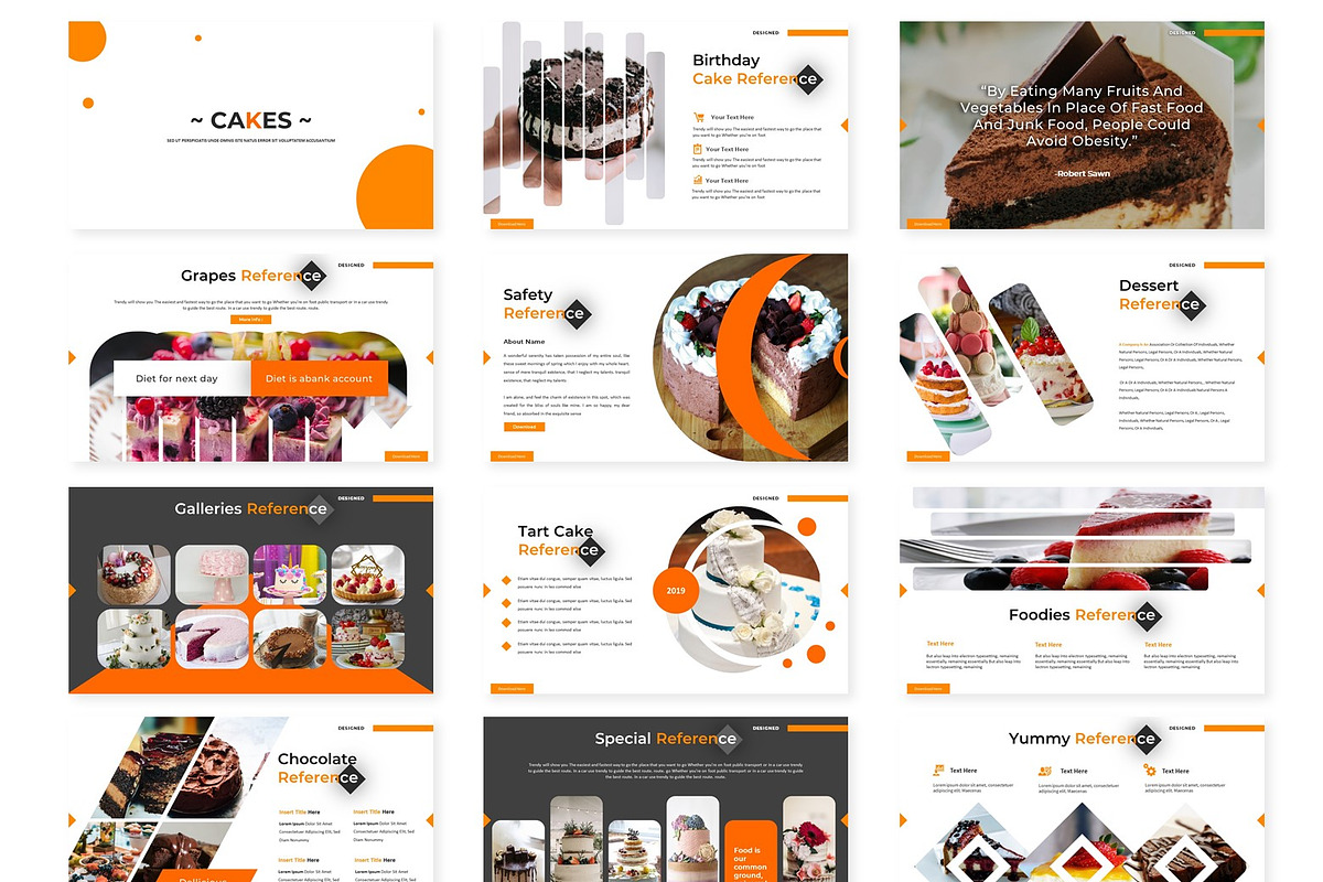 Cakes - Powerpoint Template, a Presentation Template by AQR Studio | Creative Market