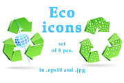 Eco environment protection icons set, an Icon by Vjom