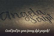 Angela Script Font, a Script Font by Deeezy