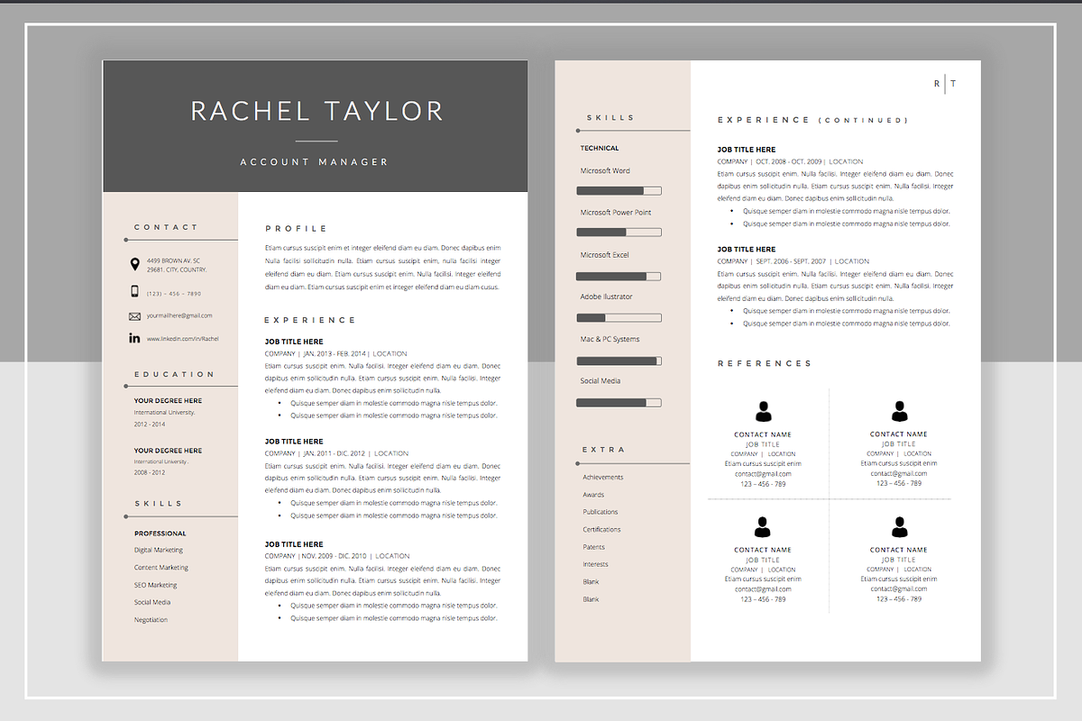 Resume Template & Cover Letter, a Resume Template by ResumeStudio