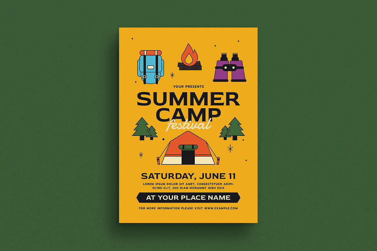 Summer Camp Event Flyer, a Flyer Template by Guuver