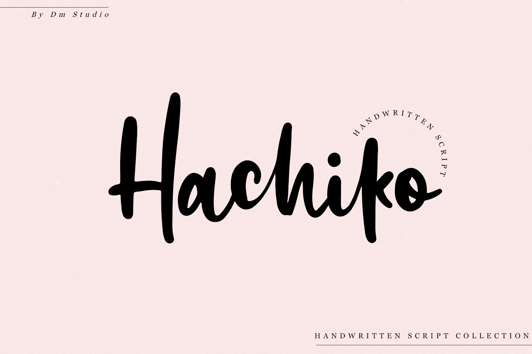 Hachiko - Handwritten Font, a Script Font by Dm Studio
