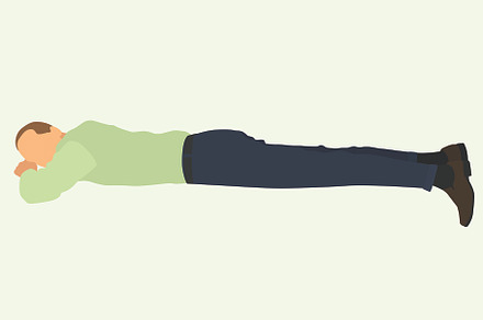 Man Lying on Back, an Illustration by Ellegant Media