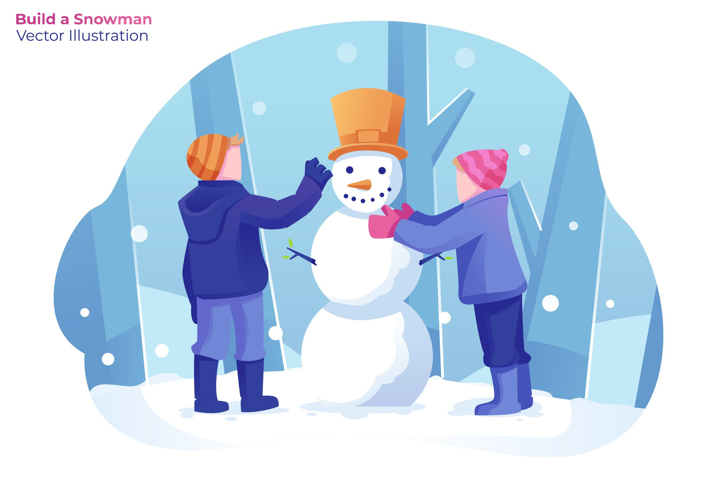 Build a Snowman - VectorIllustration, a Technology Illustration by AQR ...