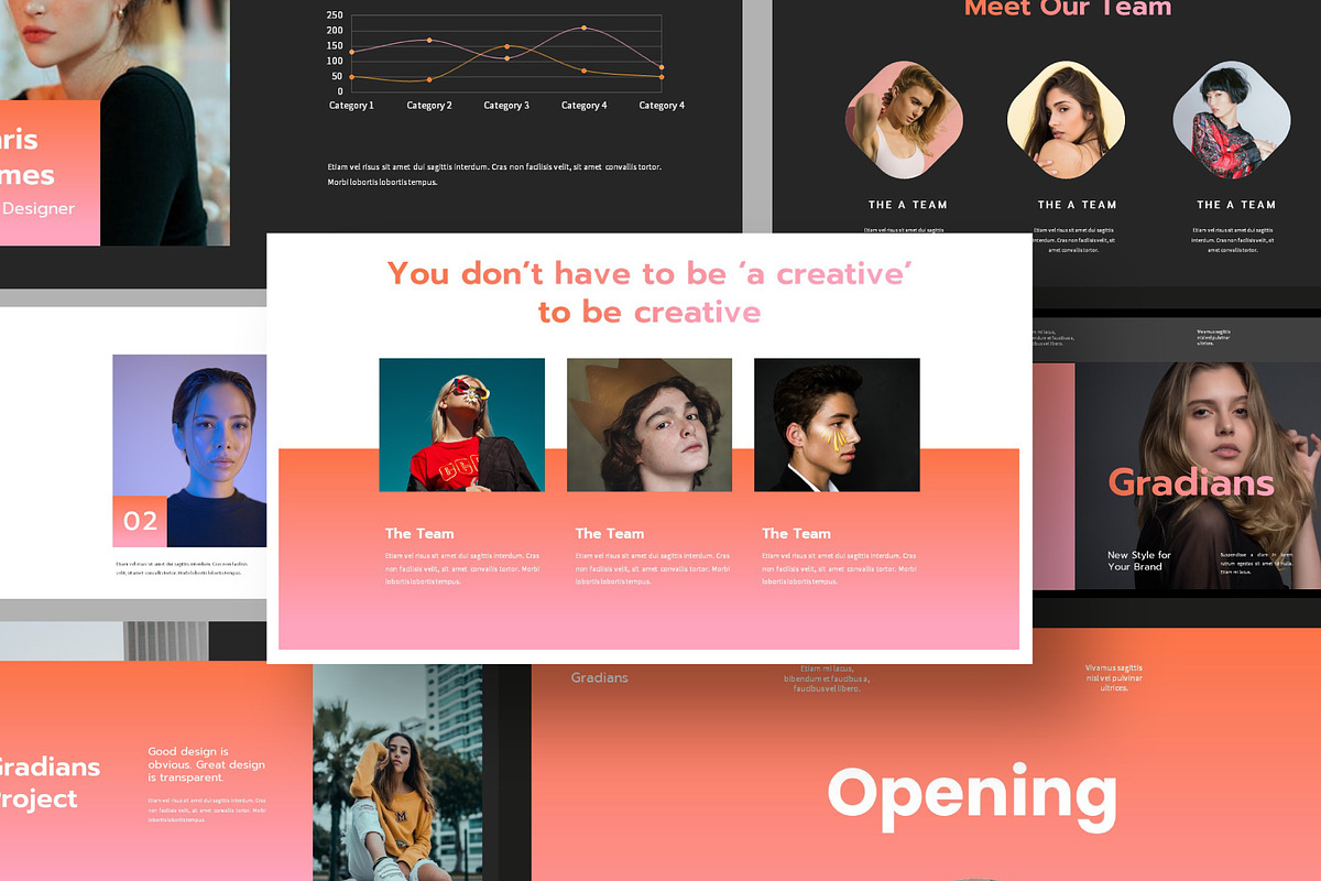 Gradians Powerpoint Template, a Presentation Template by Yo Slide