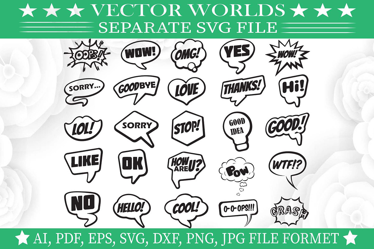 Comic Word Svg, Comic, Word Svg, an Object Graphic by VectorWorlds