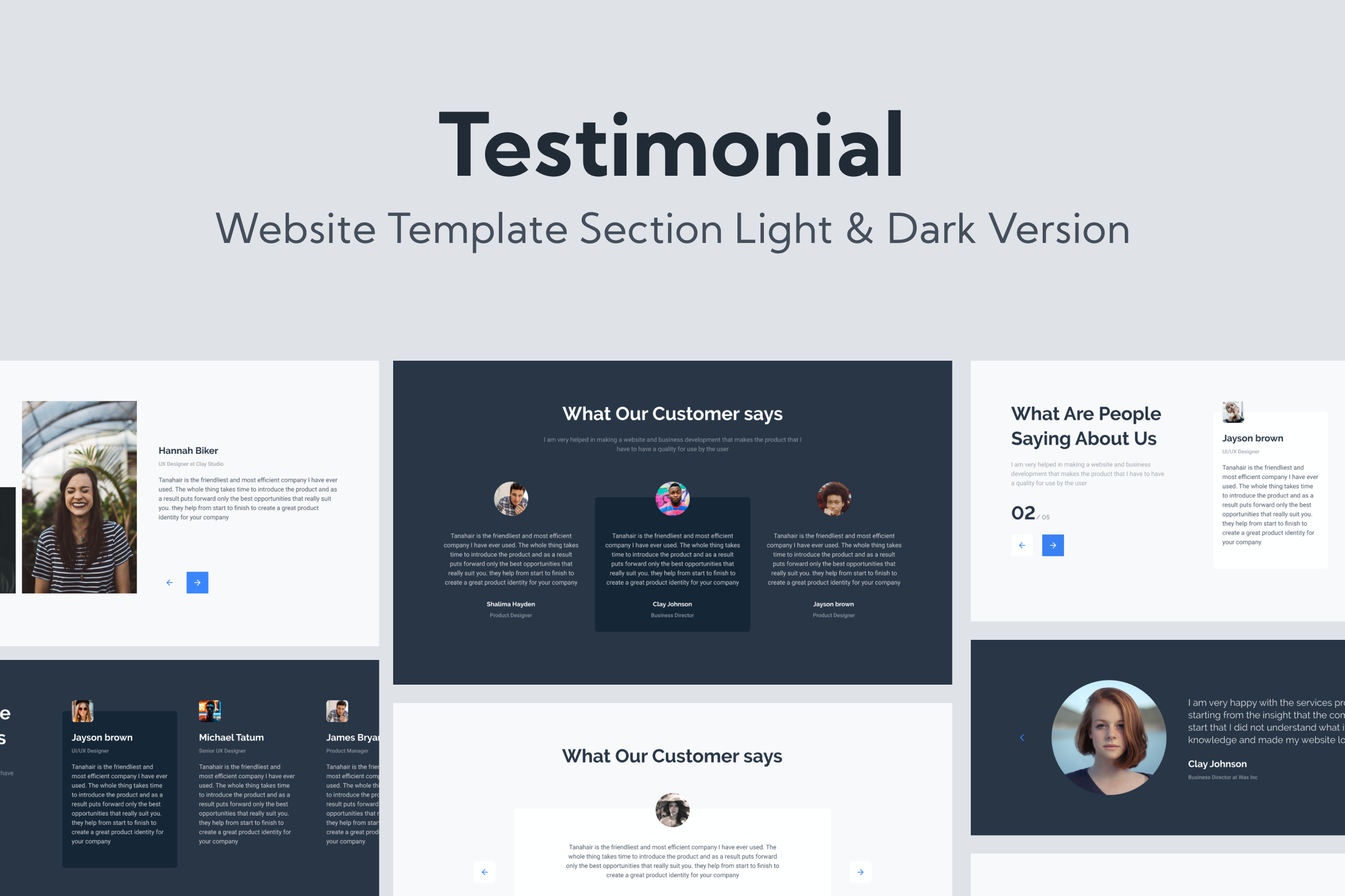 Web Testimonial Template, a Landing Page Template by Kreativ Space
