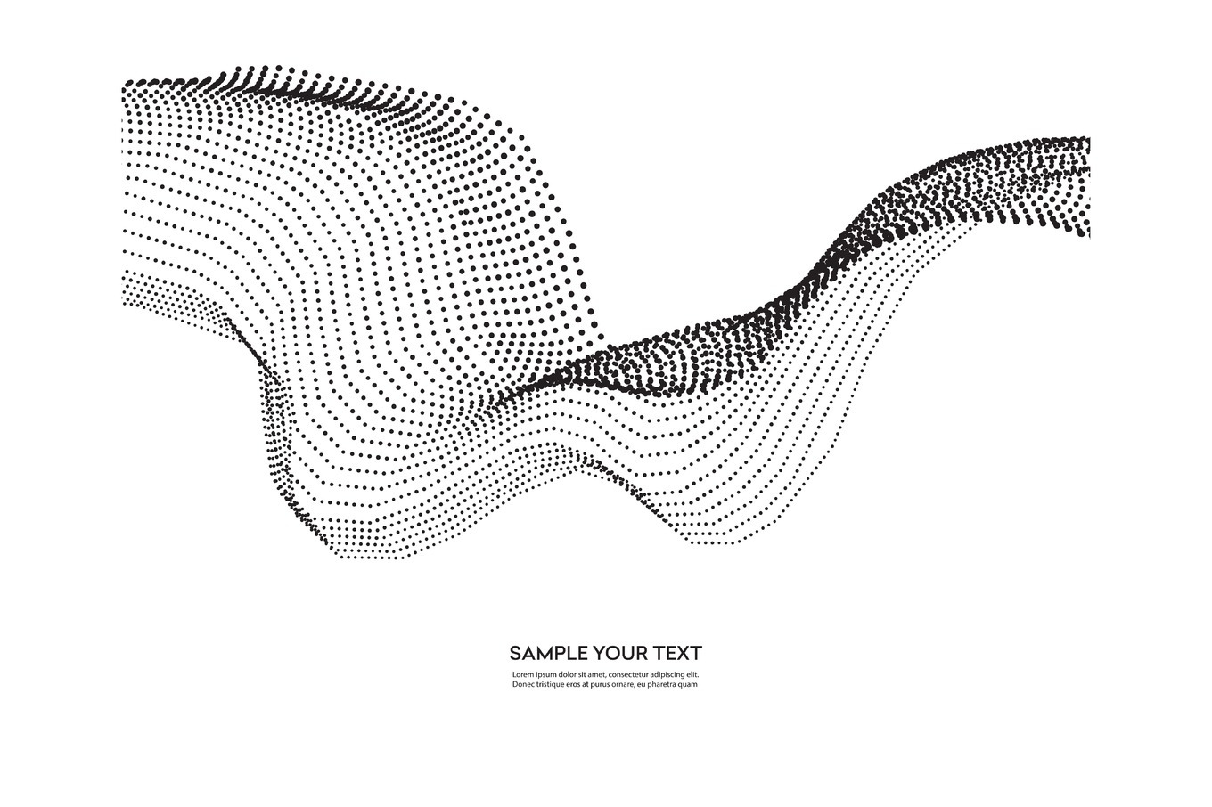 Abstract background with dots lines. Vector particles. Halftone wavy ...