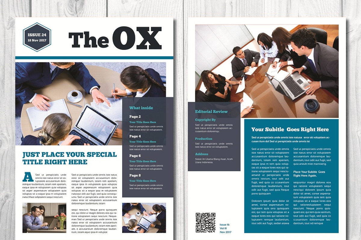 InDesign Newsletter Template, a Magazine Template by MA-KING_ART