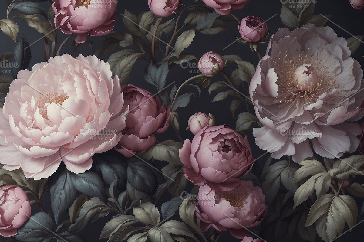 Dutch Floral Wallpaper, a Wallpaper Graphic by by creative paper