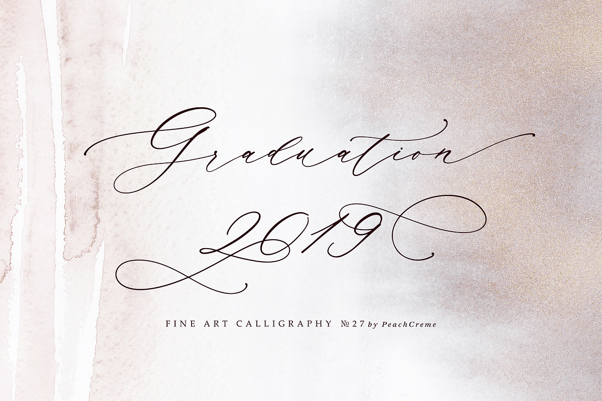 Manuscript 1284 // Calligraphy Font, a Script Font by PeachCreme