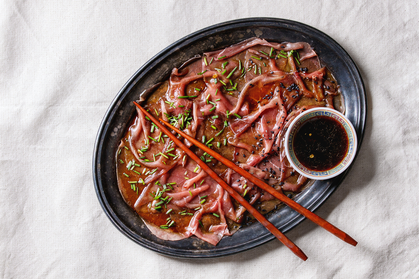 Asian style beef carpaccio featuring carpaccio, beef, and asian, a Food ...