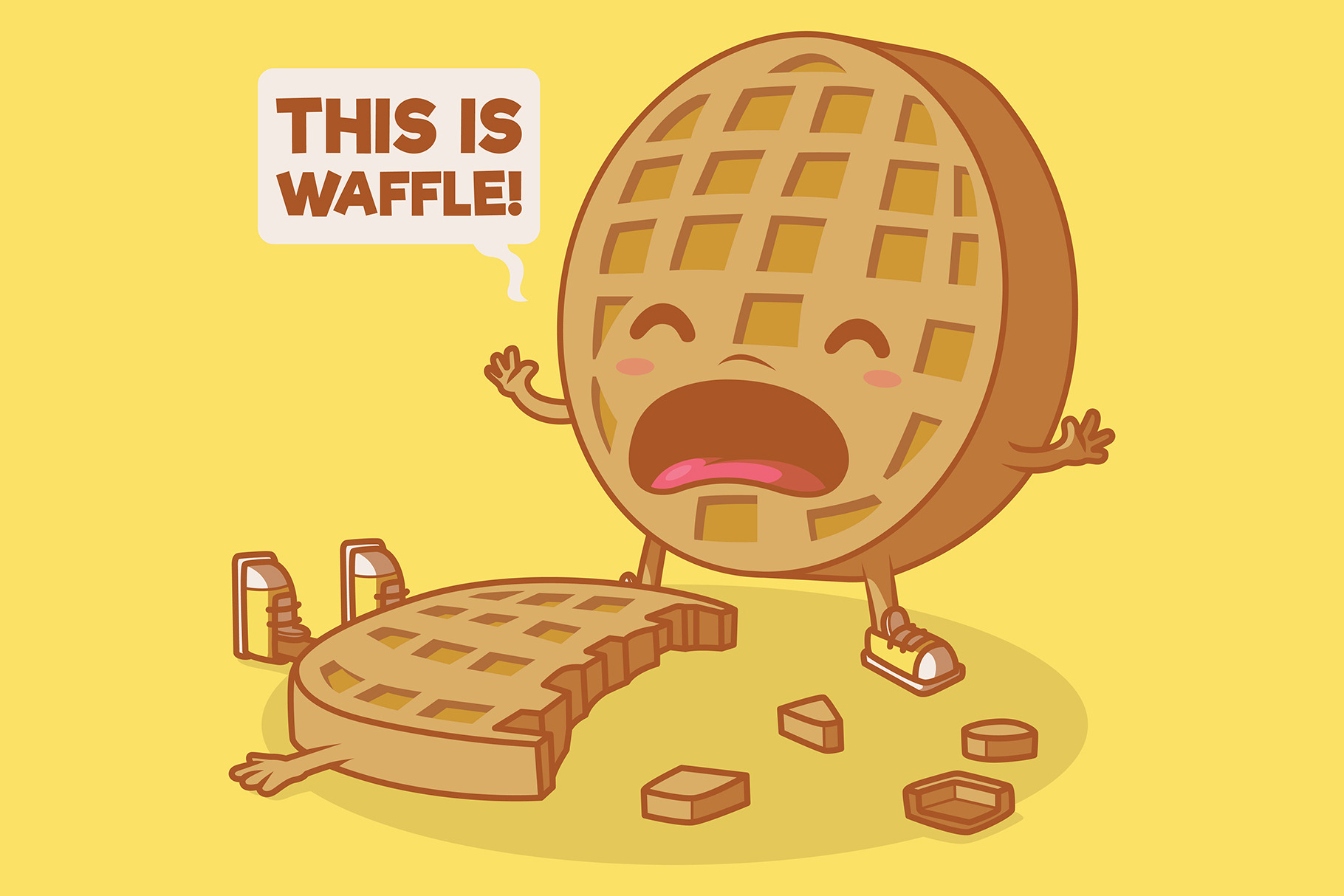 This is Waffle!, a Food Illustration by pedrors