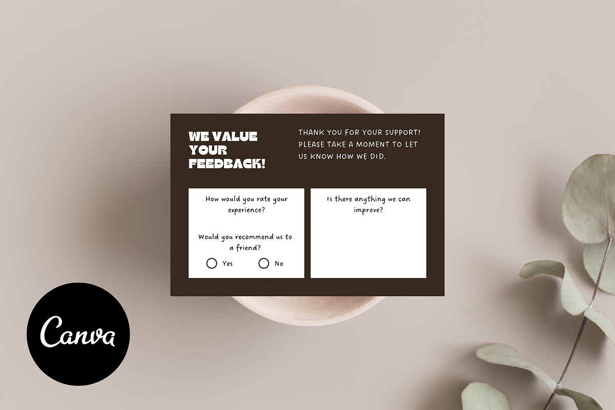 Customer Feedback Card Template - Edit with Canva