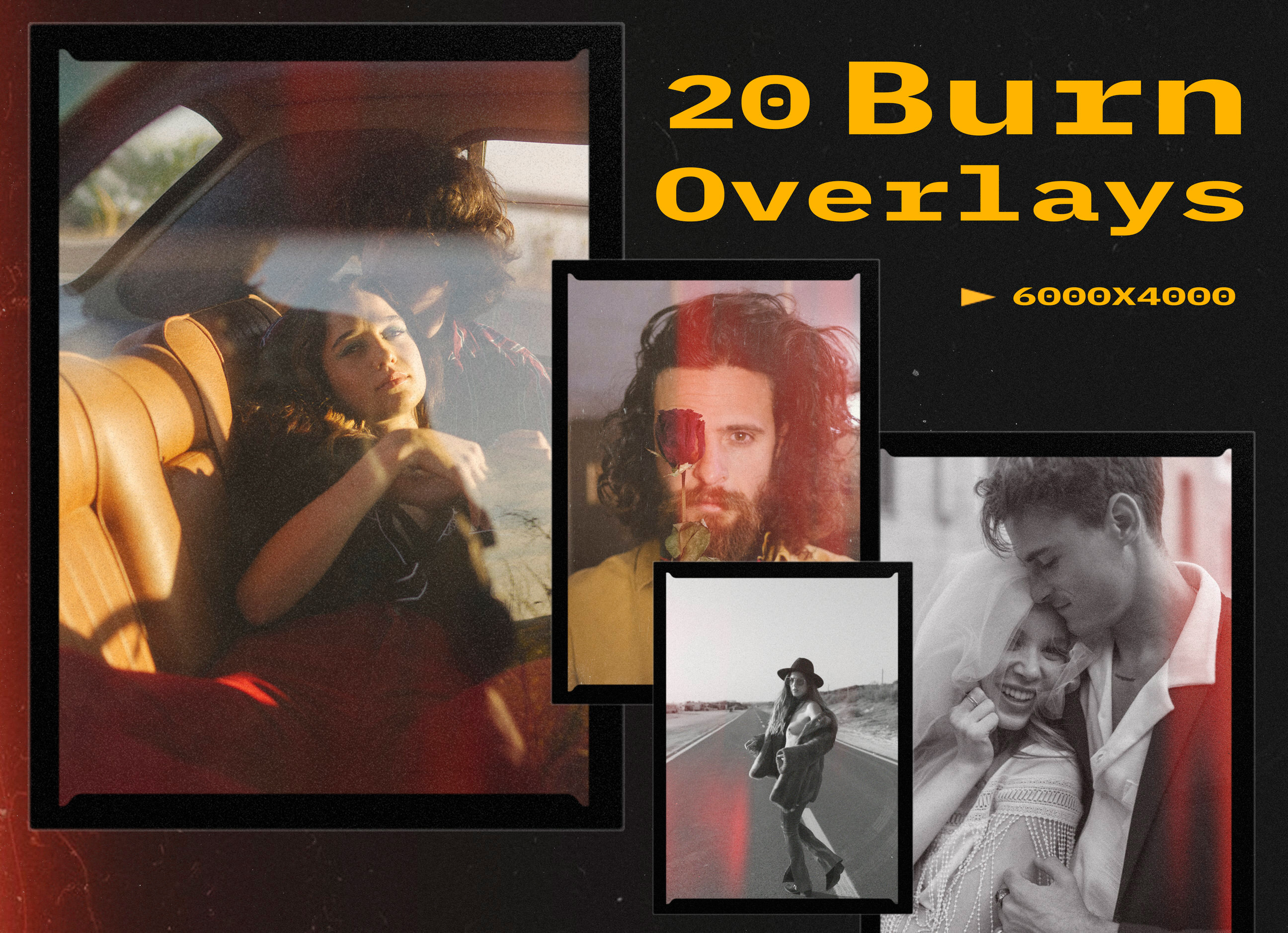 20 FILM BURN OVERLAYS TEXTURES | Creative Market