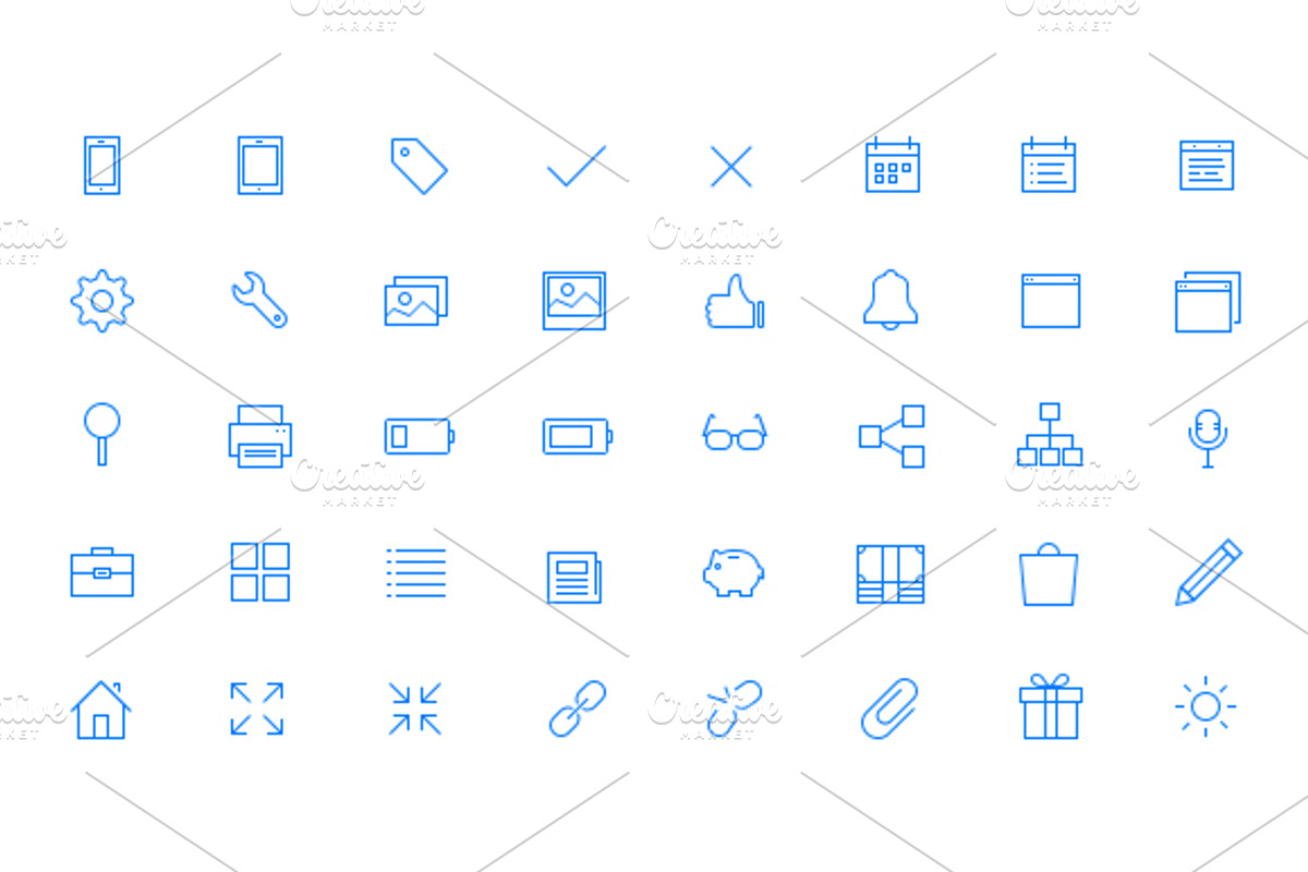 Ultra-thin Vector Icons, an Icon by Medialoot