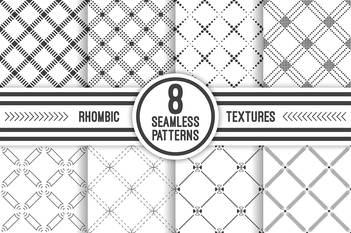 Geometric rhombic seamless patterns, a Pattern Graphic by pattern shop